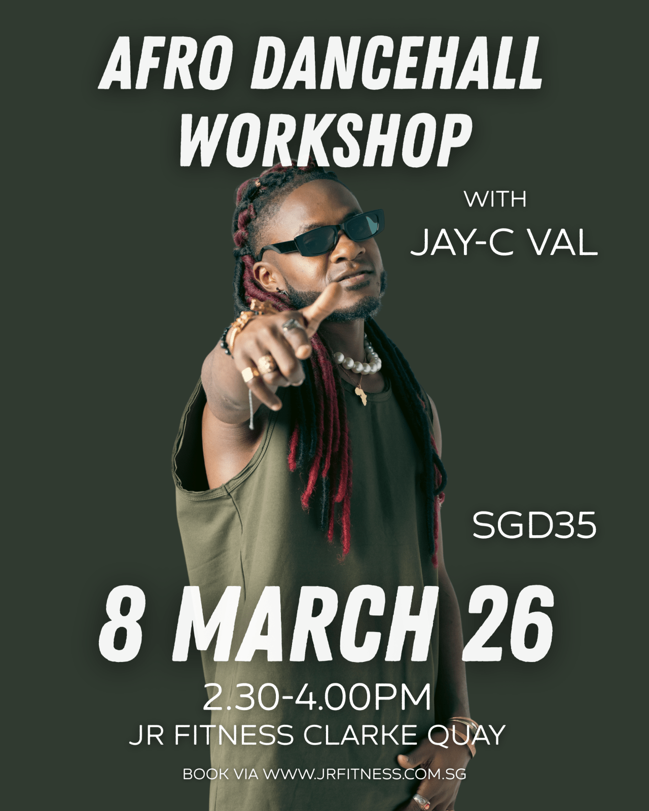 AFRO DANCEHALL WORKSHOP WITH JAY-C VAL - JR Fitness | Singapore